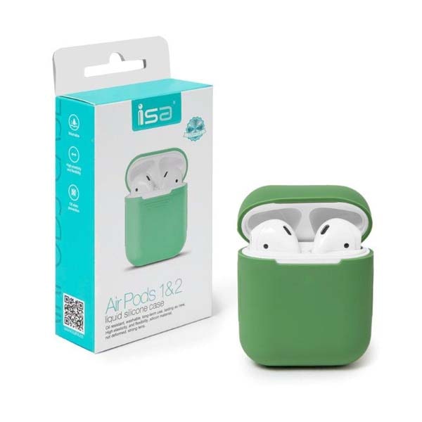 Чехол  ISA Airpods Silicon Case 1/2 Pine Green
