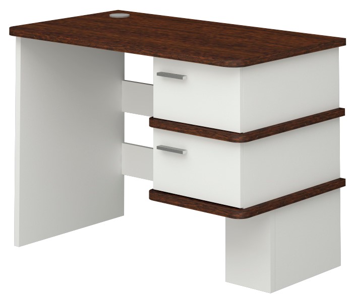 Стол компьютерный Мэрдэс СД-15 C-БЕВ White pearl/wenge (без надстр)
