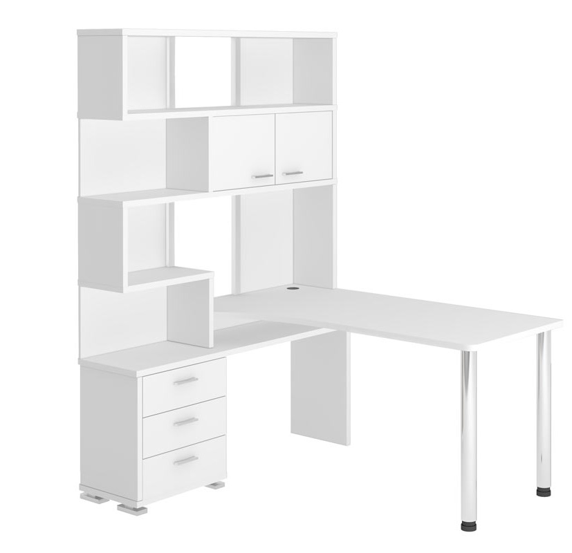 Стол компьютерный Мэрдэс СР-420/150 БЕ-ЛЕВ White