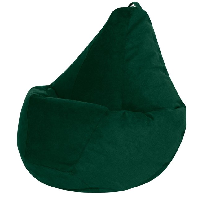 Кресло Мешок Груша Зеленый Велюр XL, Классический
