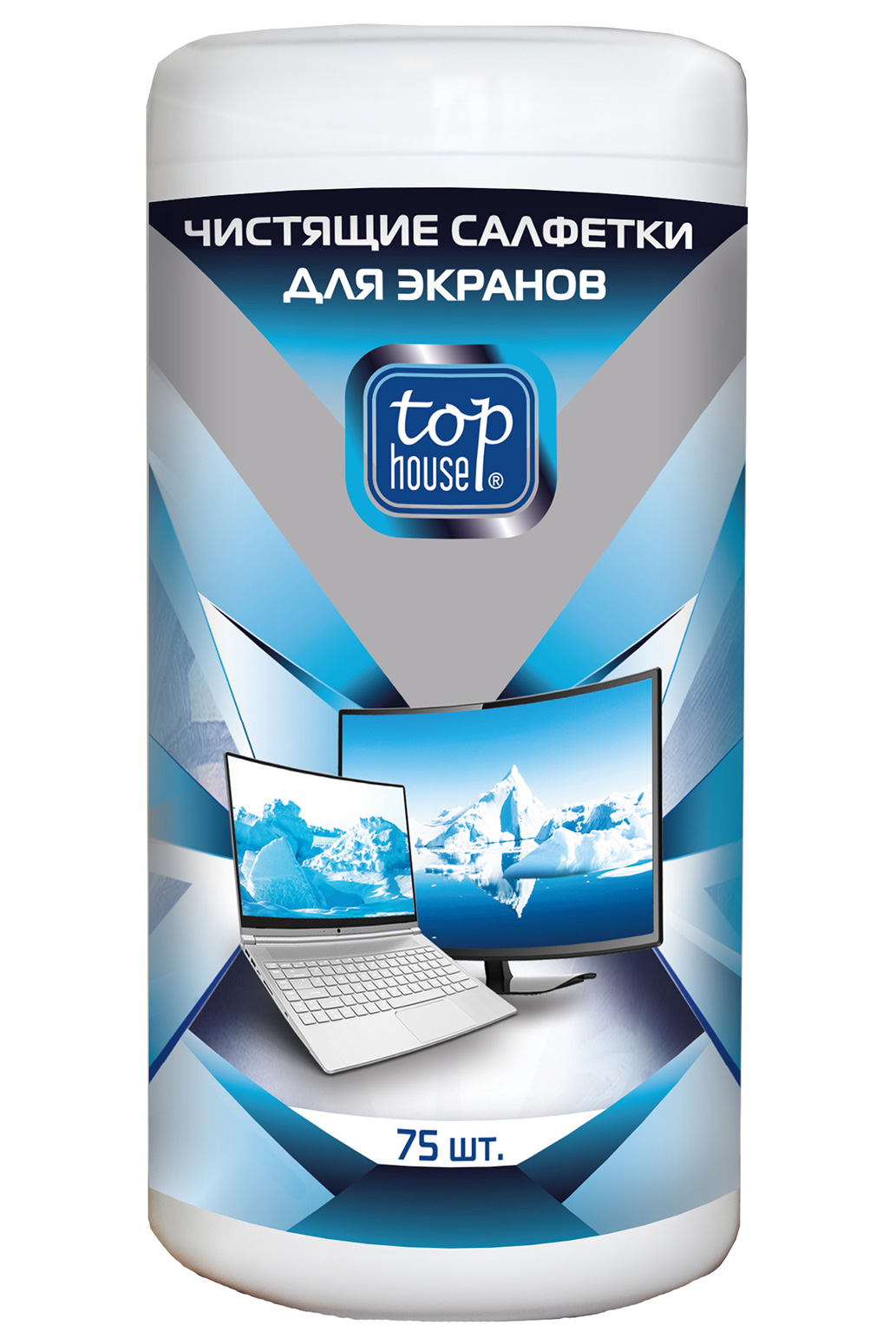 Салфетки для экранов Top House 392173 75 шт