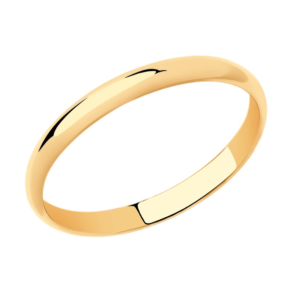 Кольцо обручальное из желтого золота р. 17 SOKOLOV 110032