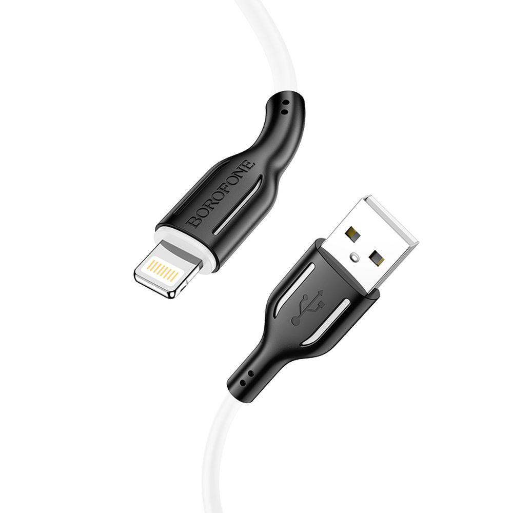 Кабель USB  BOROFONE BX63 Charming Lightning 8-pin, 1м, 2.4A, силикон (белый)