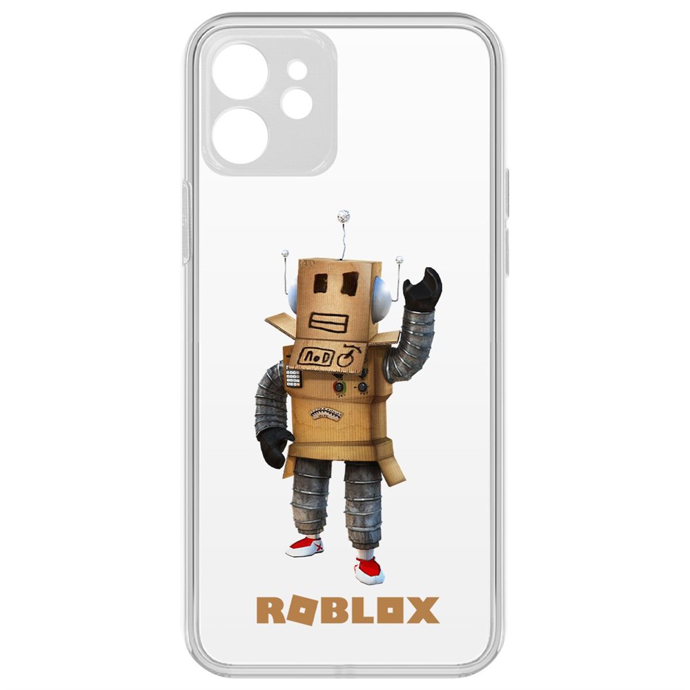 Чехол-накладка Krutoff Clear Case Roblox-Мистер Робот для iPhone 12 с защитой камеры