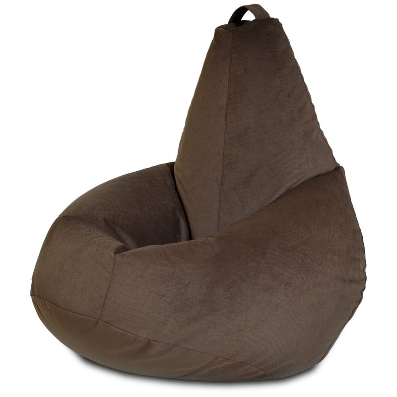 Кресло-мешок Puffmebel груша XXL коричневый