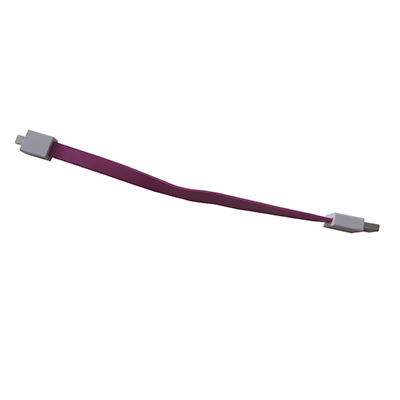 Кабель USB Apple iPhone Lightning дизайн браслет плоский <фиолетовый>