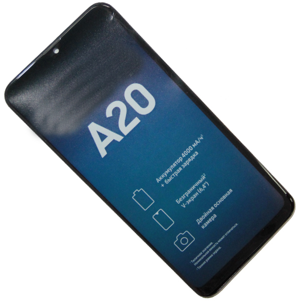 Дисплей для Samsung SM-A205F (Galaxy A20) модуль в сборе с тачскрином Black (OEM)