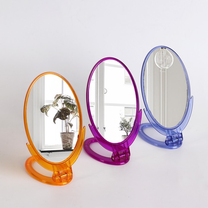 Зеркало складное-подвесное, зеркальная поверхность 8,5x12,5 см, цвет МИКС