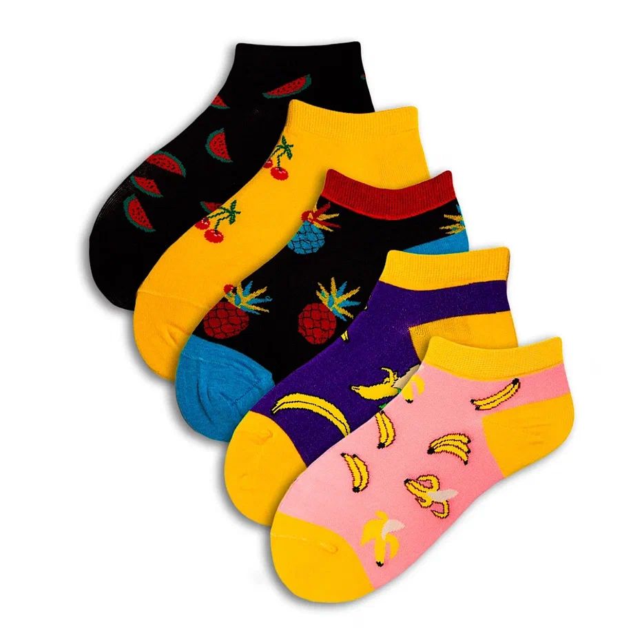 Комплект носков женских Мачо фрукты12 разноцветных 36-38