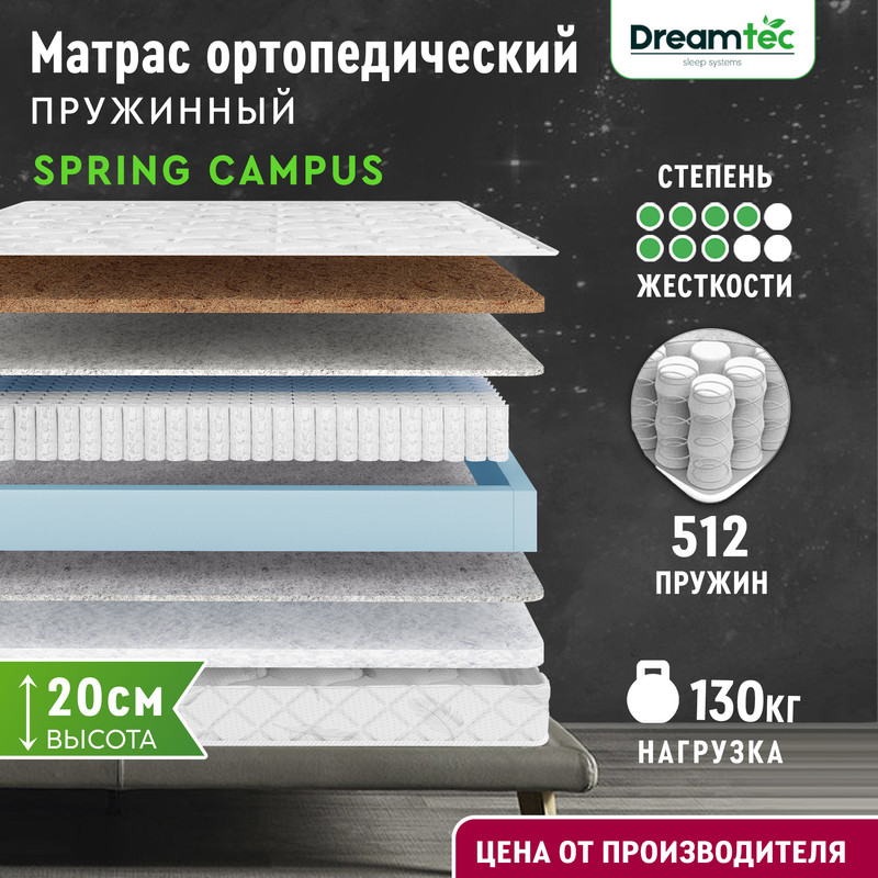 Матрас Dreamtec Spring Campus 80х160