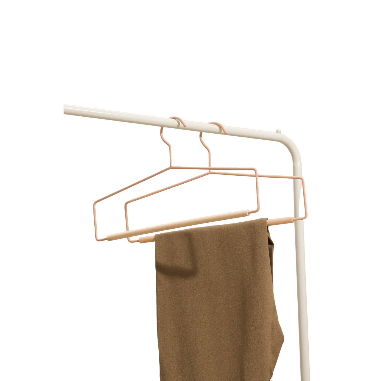 Вешалка для брюк и юбок SAVANNA Wood, 1 перекладина, 37x22x1,5 см цвет розовый