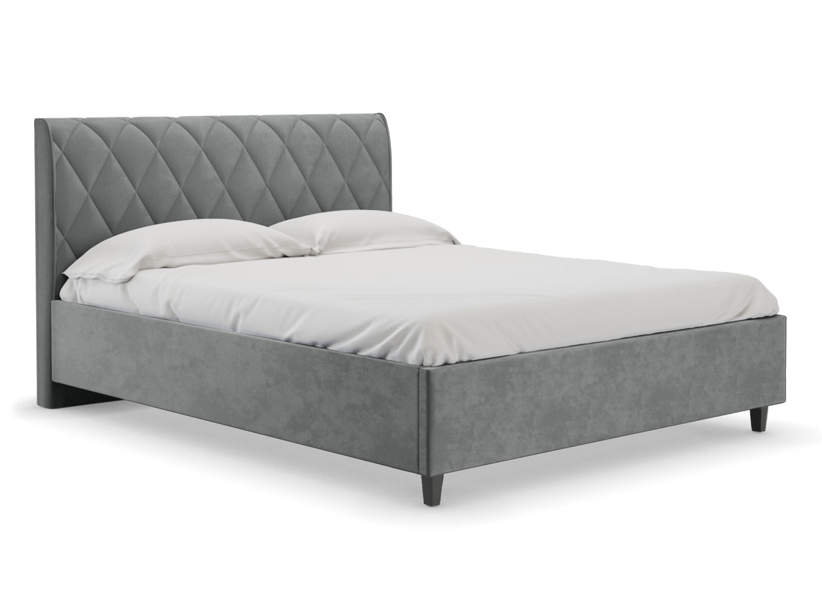 Кровать с подъемным механизмом Первый Мебельный Фостер Серый, велюр 180х200 см