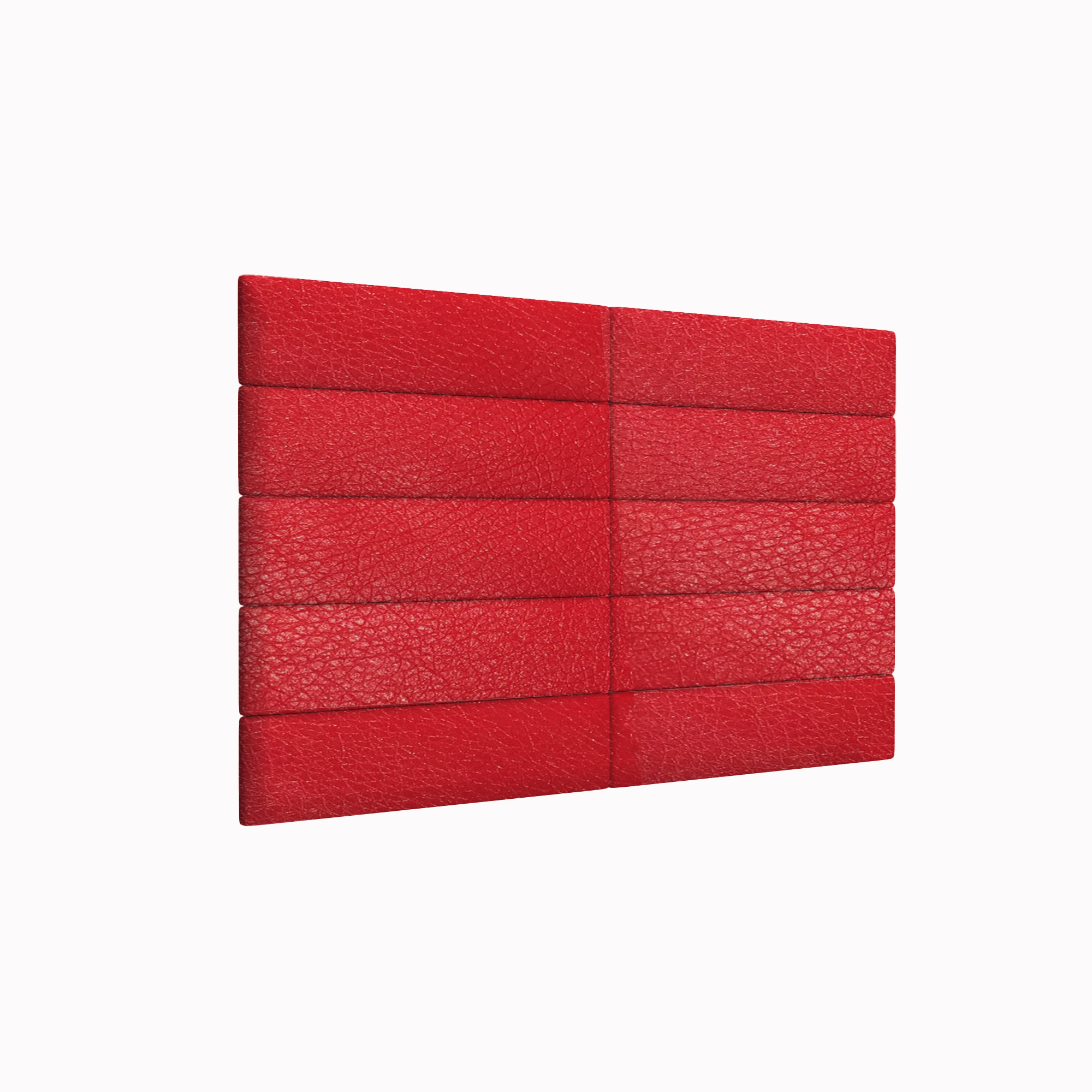 Прикроватная панель Eco Leather Red 15х60 см 4 шт.