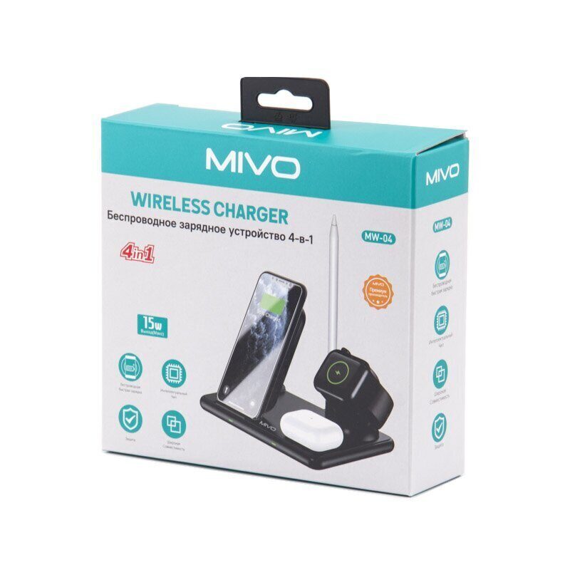 Беспроводное зарядное устройство 4в1 Mivo MW-04
