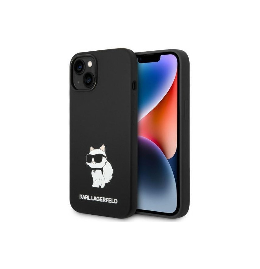 Чехол CG Mobile Karl Lagerfeld Liquid silicone NFT Choupette для iPhone 14, Черный