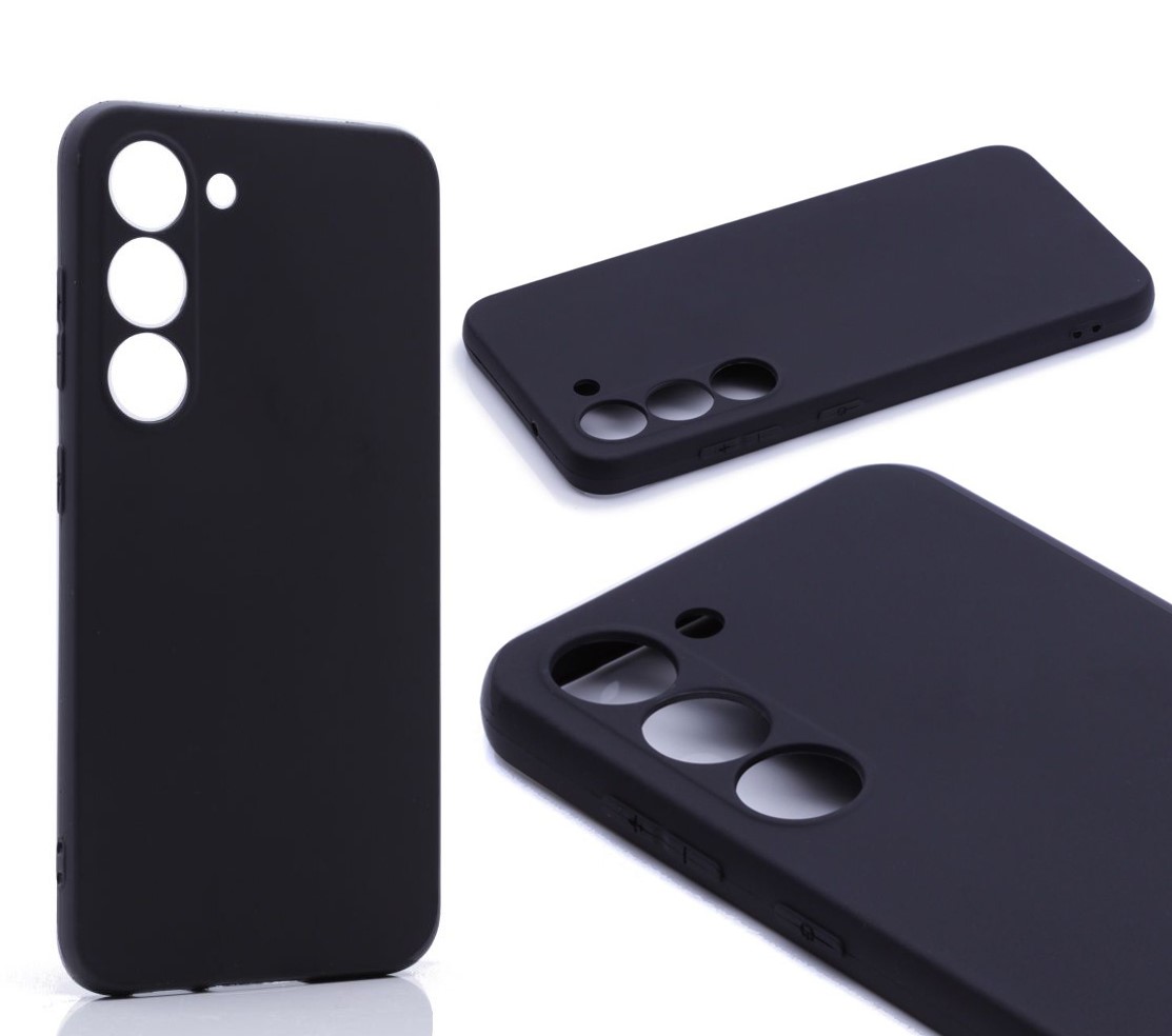 Силиконовый чехол TPU Case матовый для Samsung S23+ черный
