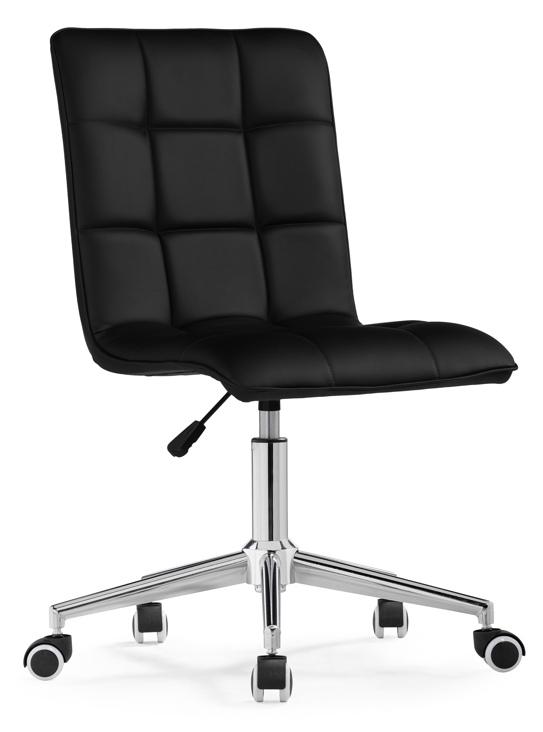 Компьютерное кресло Мебельные решения Квадро экокожа чёрная / хром