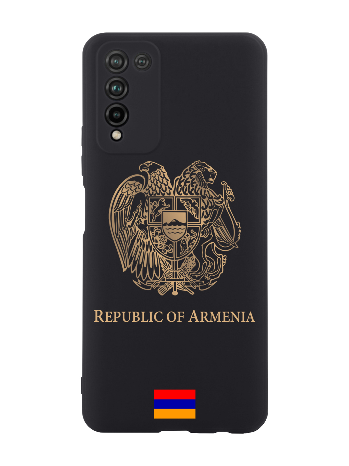 Чехол SignumCase для Honor 10X Lite Золотой Герб Армении черный