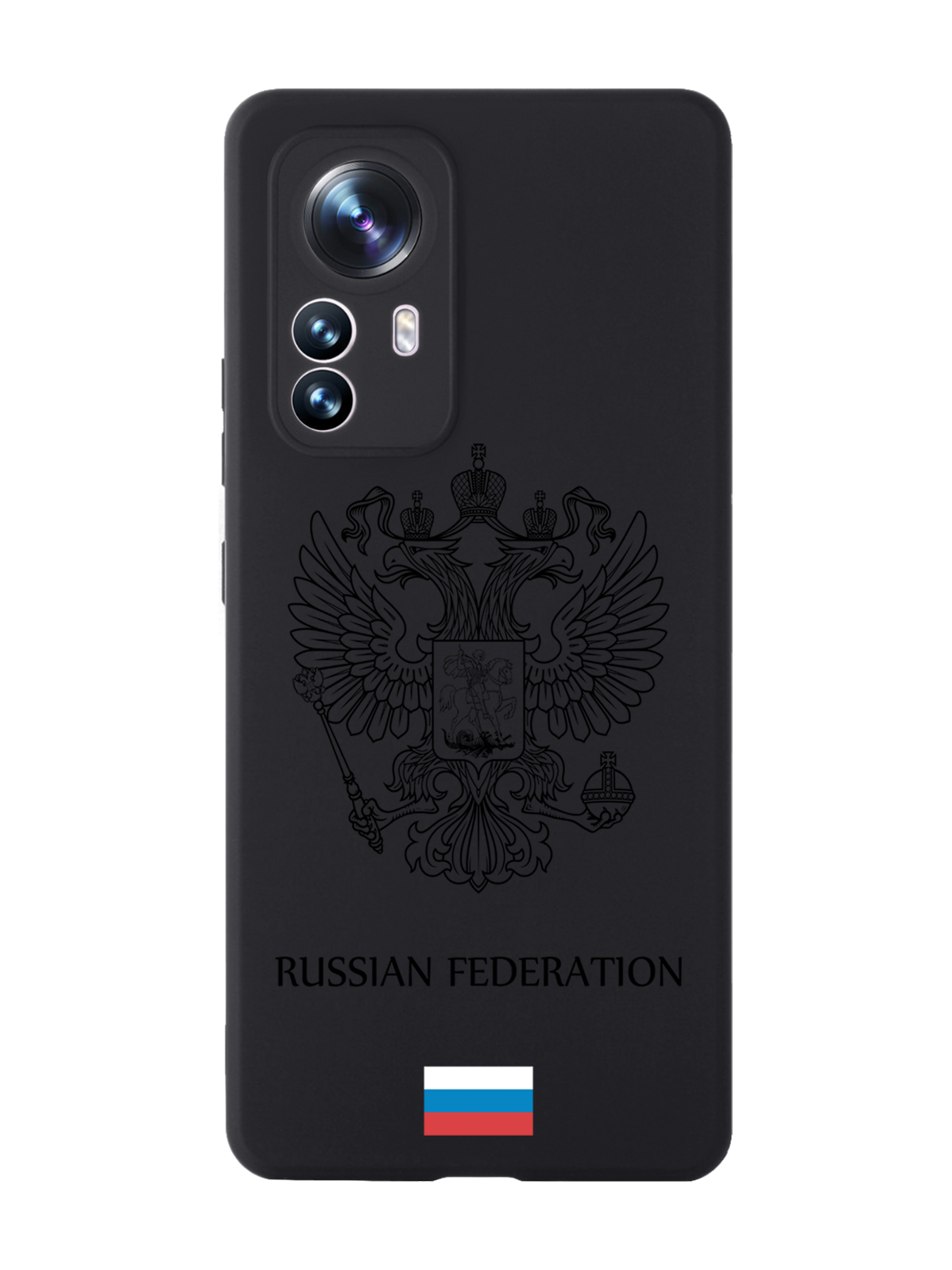 Чехол MustHaveCase для Xiaomi 12X Черный лаковый Герб Россия черный