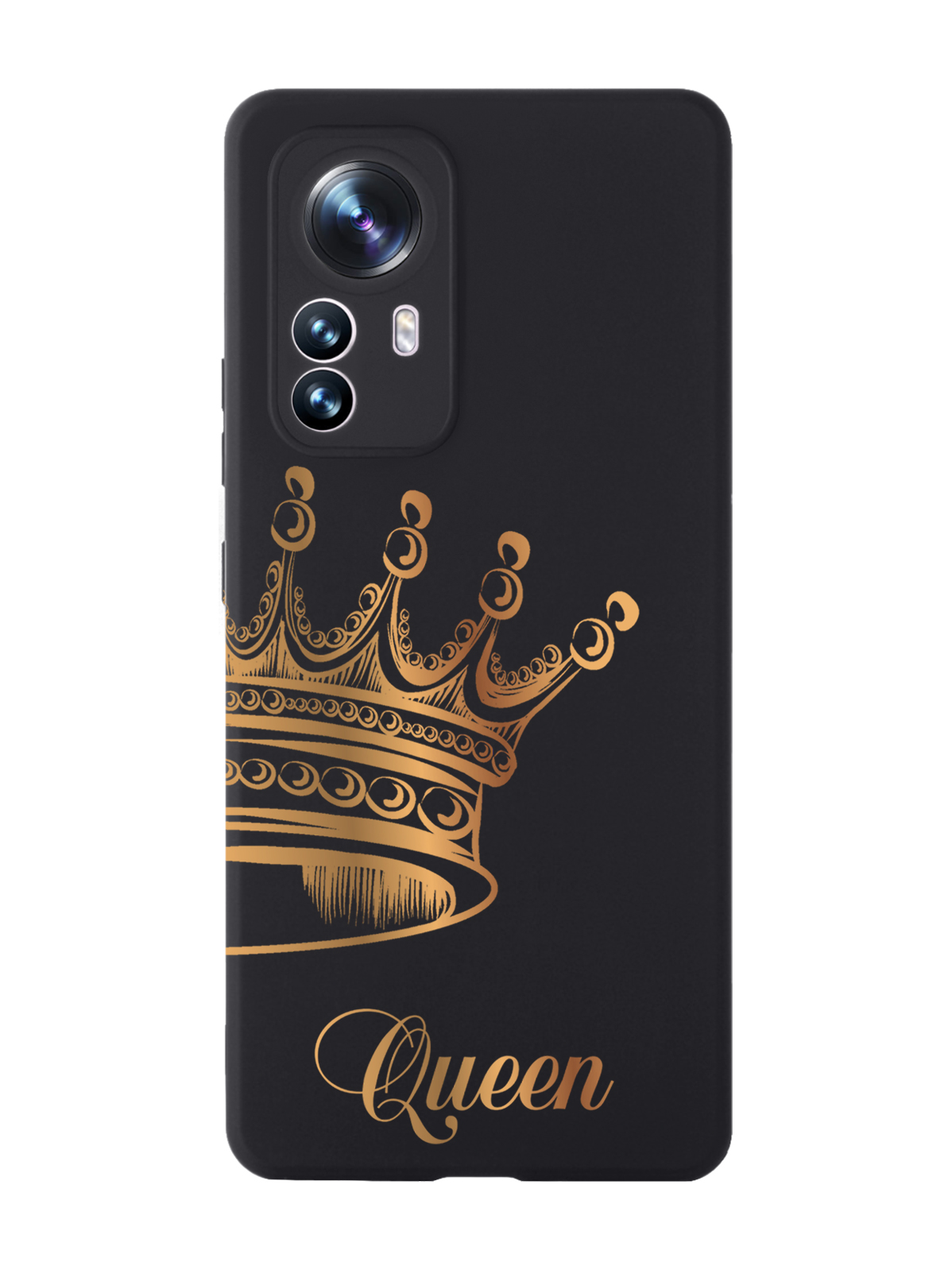 Чехол MustHaveCase для Xiaomi 12X Парный чехол корона Queen черный