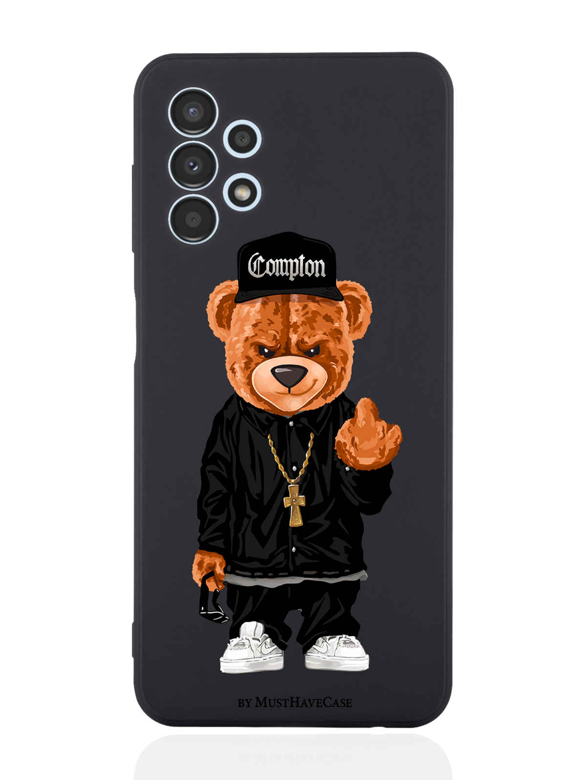 Чехол MustHaveCase для Samsung Galaxy A13 4G Мишка Compton черный