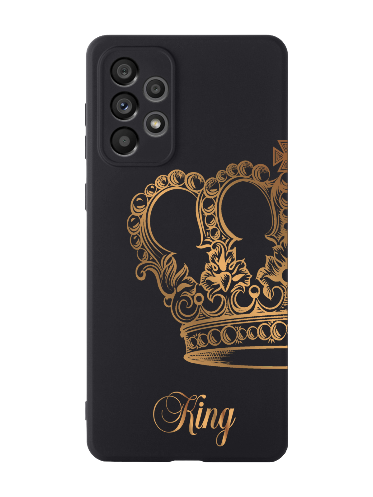 Чехол MustHaveCase для Samsung Galaxy A73 Парный чехол корона King черный