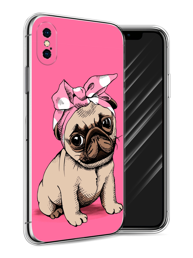 Чехол Awog на Apple iPhone X (10) / Айфон X (10) "Dog Pin-Up"