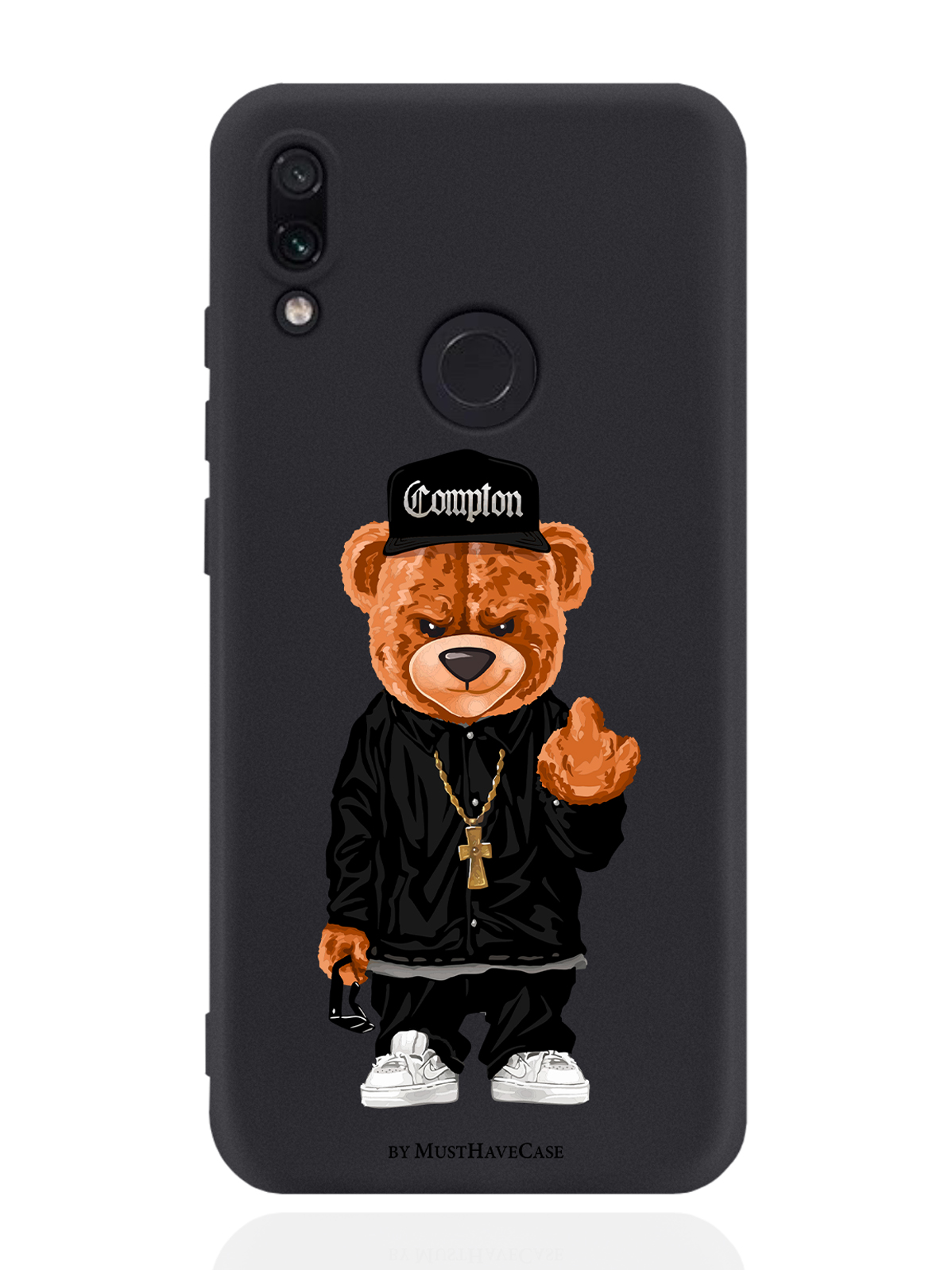 Чехол MustHaveCase для Xiaomi Redmi Note 7 Мишка Compton черный