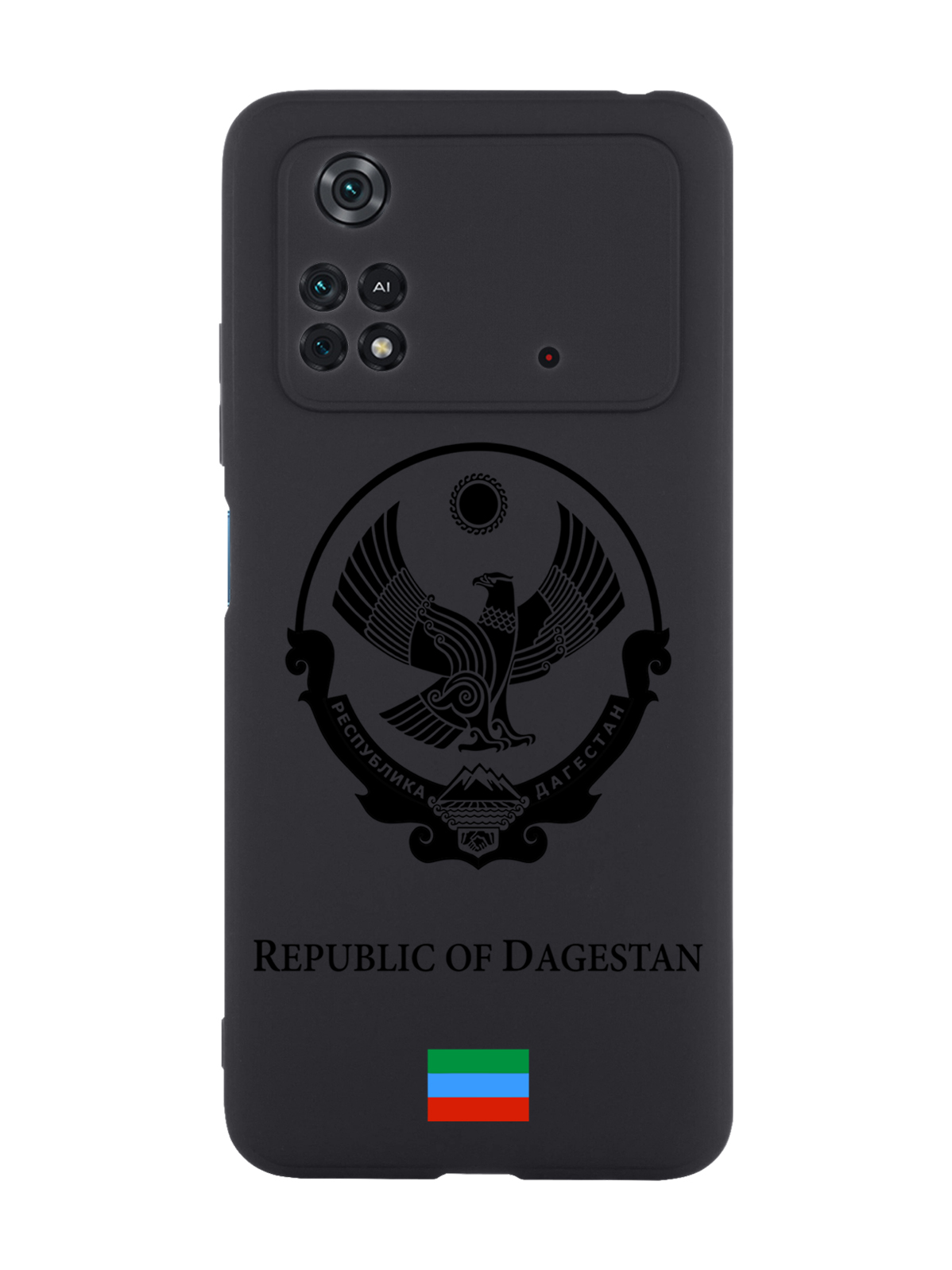 Чехол SignumCase для Poco M4 Pro 4G Черный лаковый Герб Дагестана черный