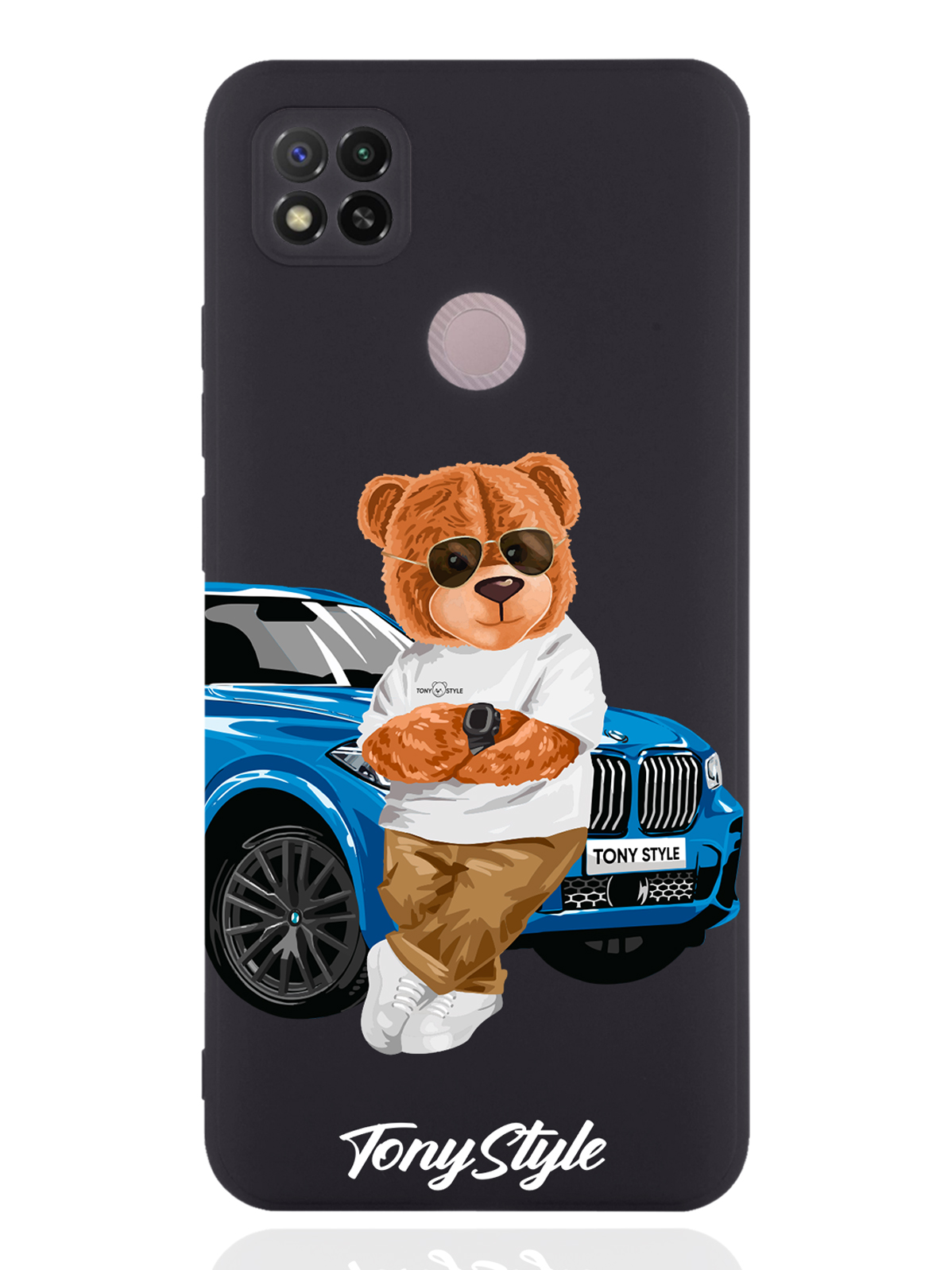 Чехол Tony Style для Xiaomi Redmi 9C Tony Style с машиной черный