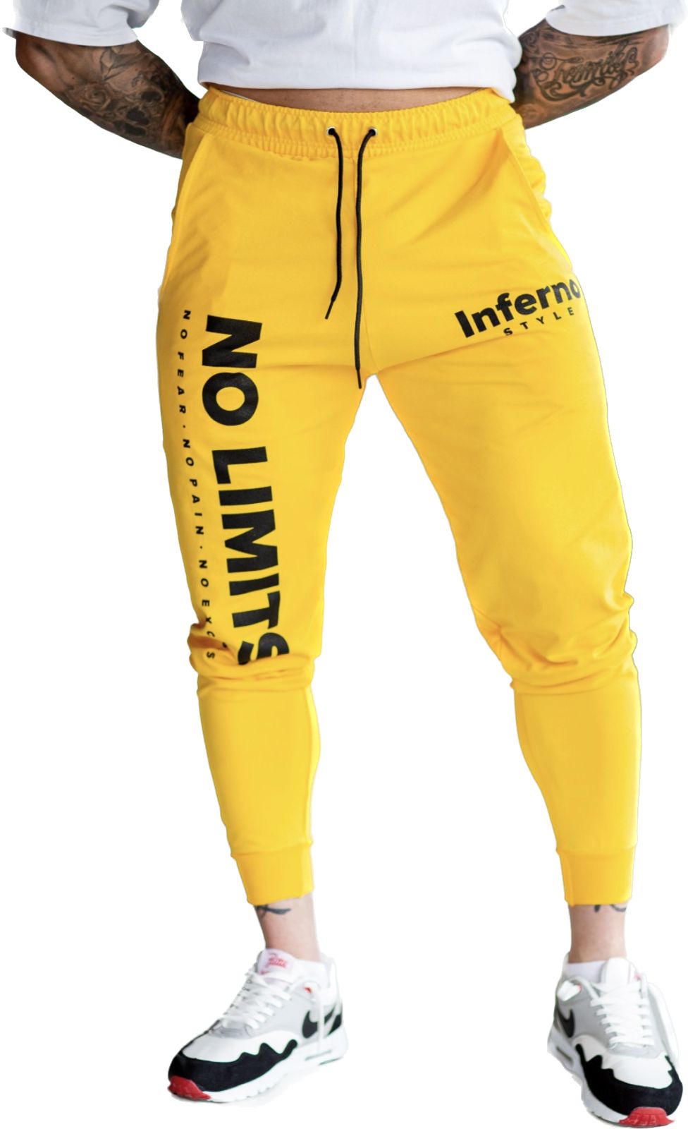Спортивные брюки мужские INFERNO style Б-001-002-05 желтые 3XL