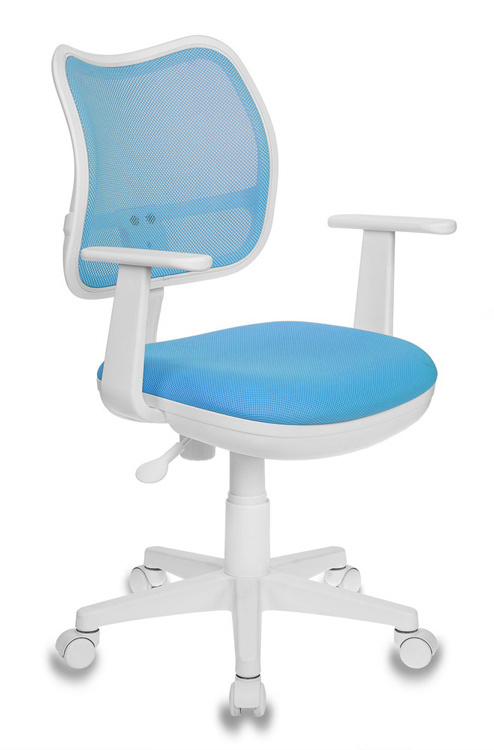 Компьютерное кресло Бюрократ CH-W797/LB/TW-55, белый/голубой