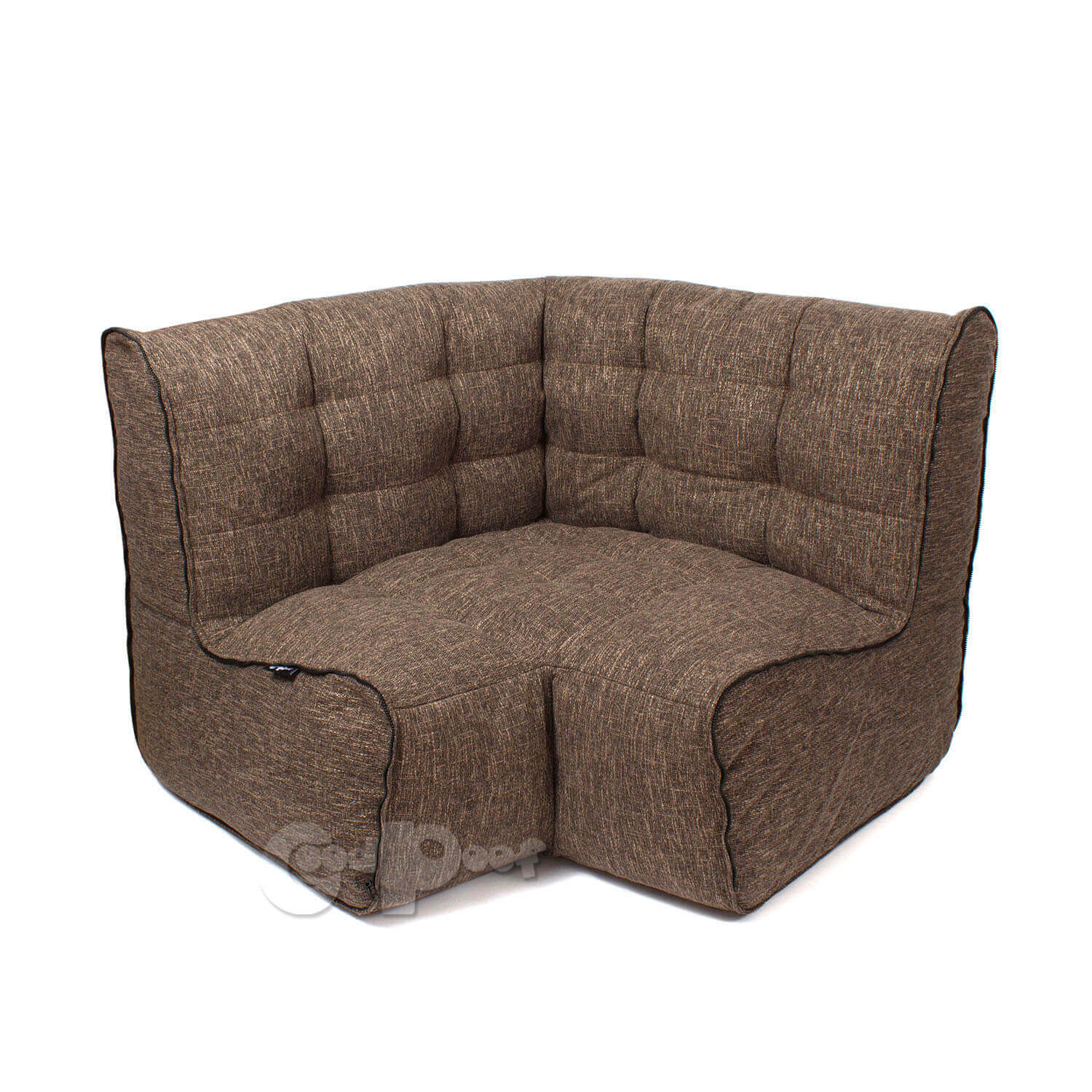 Бескаркасный модульный диван GoodPoof Мод L one size, рогожка, Brown Yarn