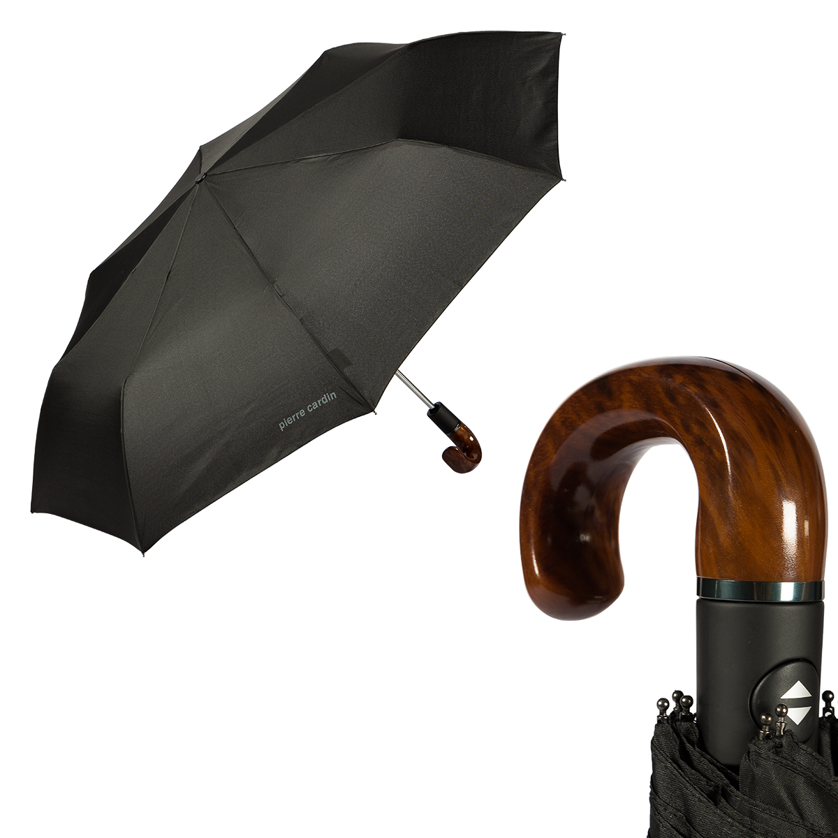 Зонт складной мужской автоматический Pierre Cardin 83567-OC черный