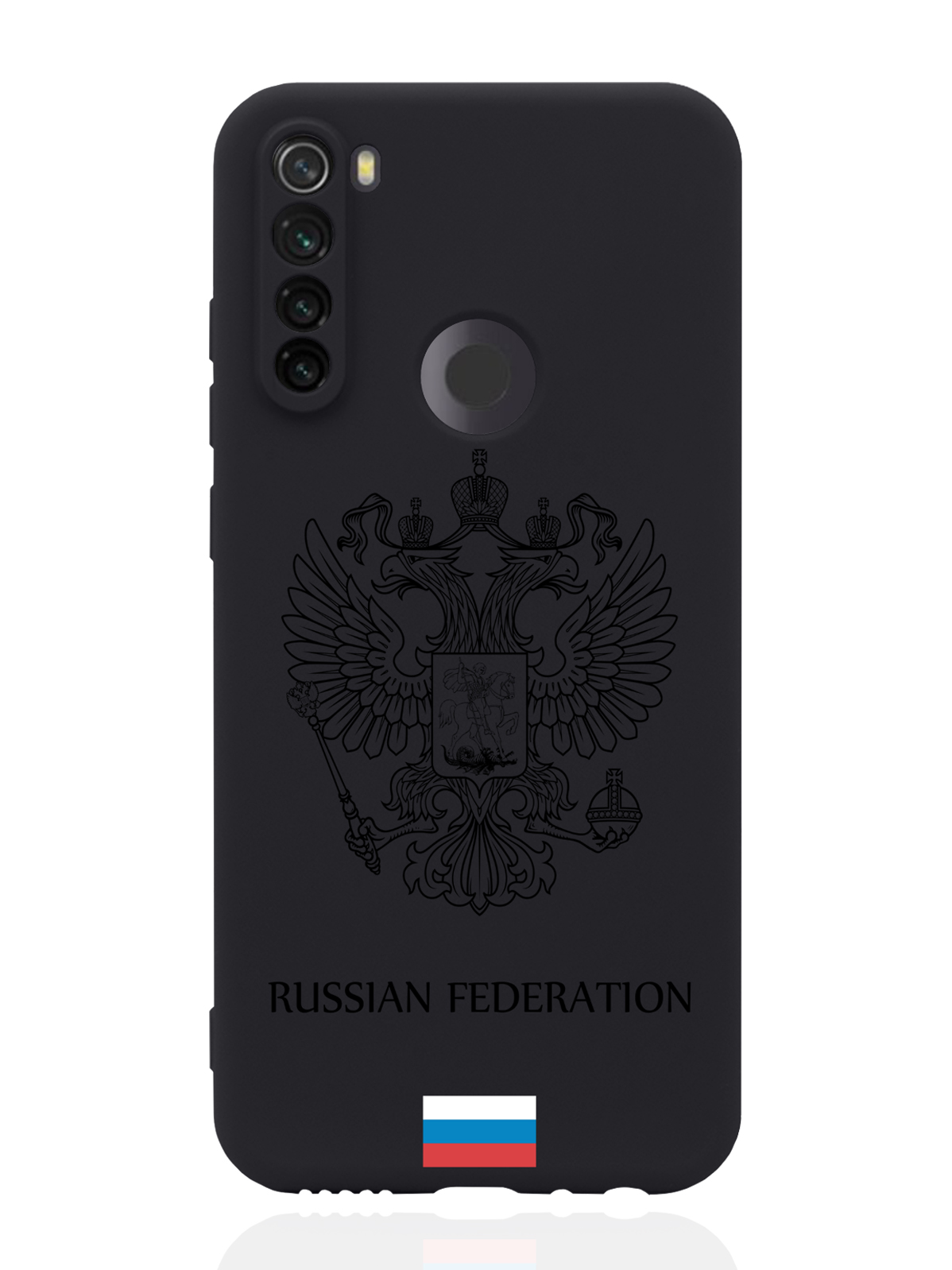 Чехол MustHaveCase для Xiaomi Redmi Note 8T Черный лаковый Герб Россия черный