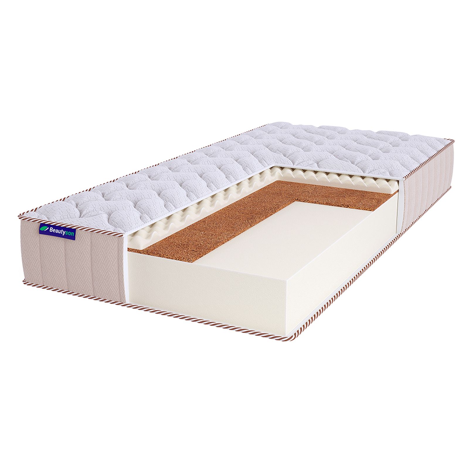 Матрас Beautyson Roll Foam 14 Cocos Sens Lux, 105х175, 20 см, беспружинный