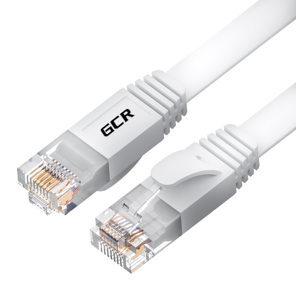 Патч-корд GCR плоский UTP cat.6 10 Гбит/с компьютерный кабель для интернета 1,5м