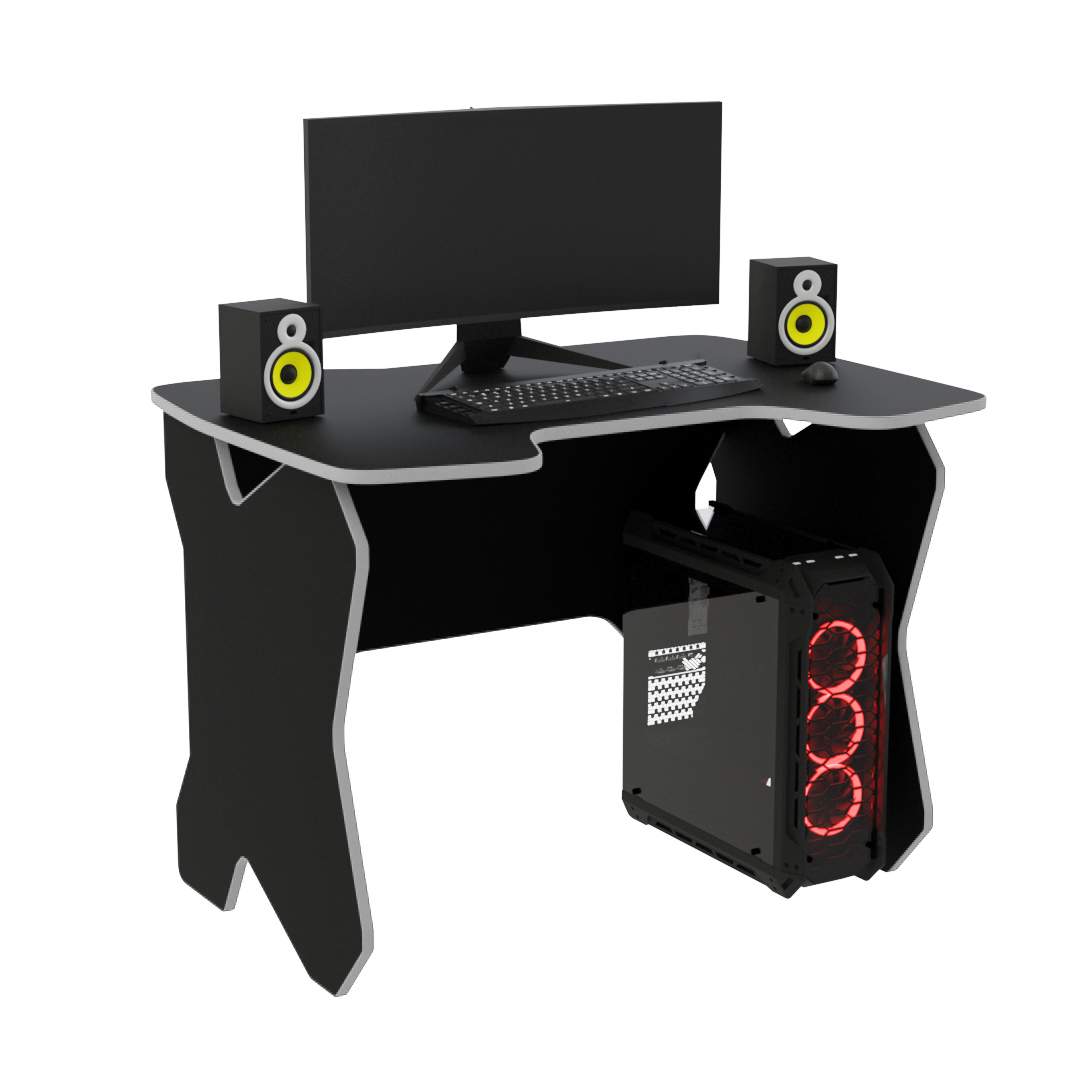 Компьютерный геймерский стол PROGamer Скай 110х72х75 черный/белый
