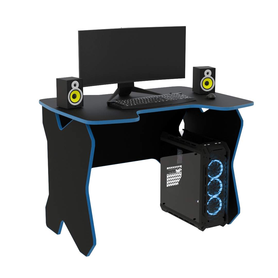Компьютерный геймерский стол PROGamer Скай 110х72х75 черный/синий