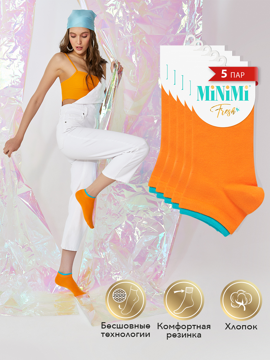 Комплект носков женских Minimi Basic SNL-533740 оранжевых 35-38