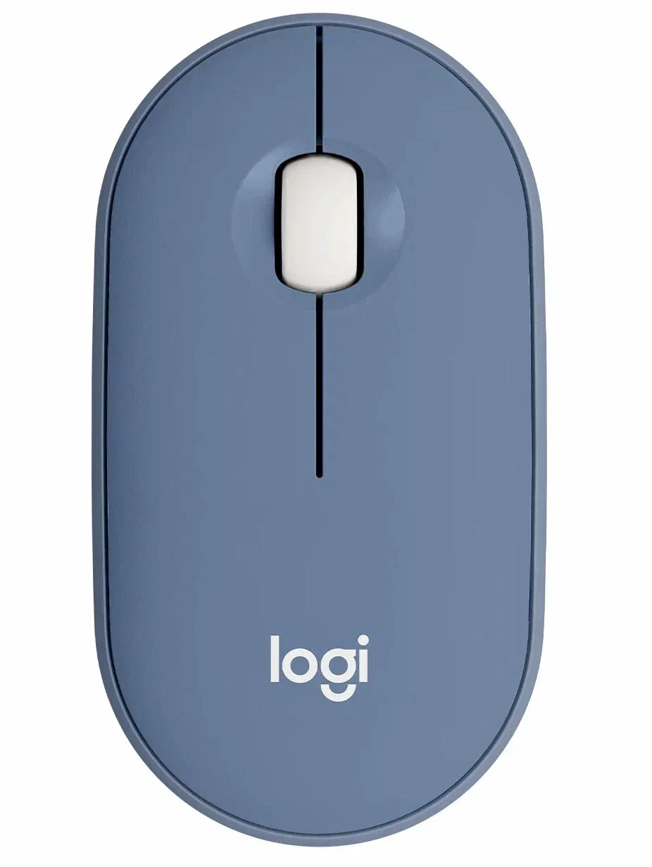 Беспроводная компактная мышь Logitech Pebble M350, blueberry