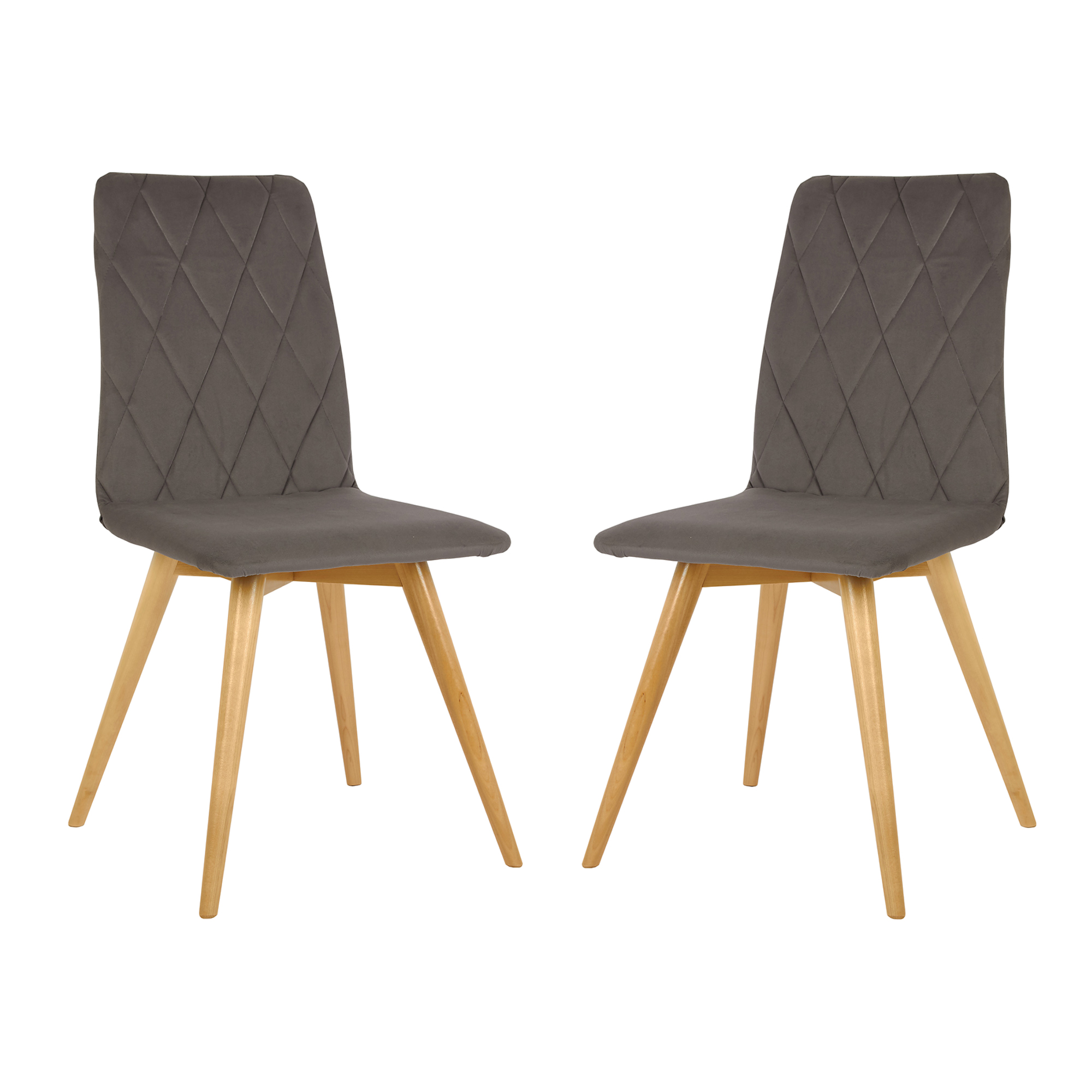 Комплект из 2-х обеденных стульев Polini Home Rio SD Серый/натуральный