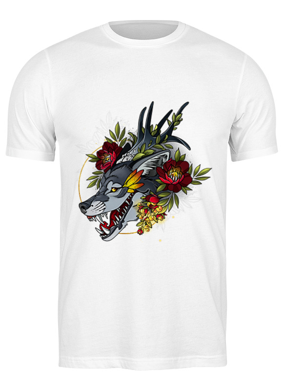 Футболка мужская Printio Smiling wolf 3704998 белая L