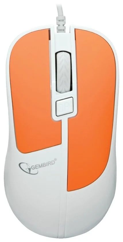 Мышь Gembird MOP-410 White/Orange (MOP-410-O)