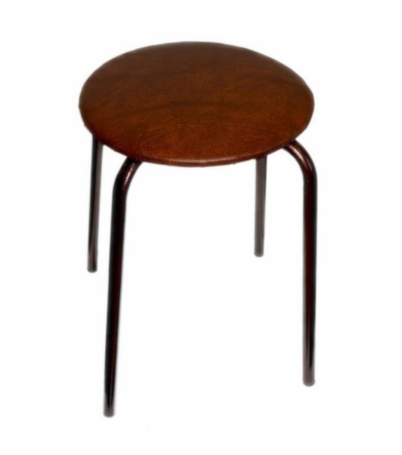 Табурет круглый Violet с мягким сиденьем, 30 x 30 x 48,5 см, коричневый
