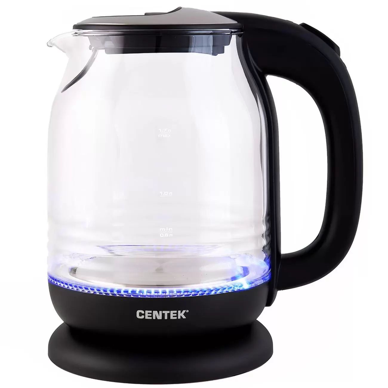 Чайник электрический Centek CT-0016 1.7 л коричневый, прозрачный