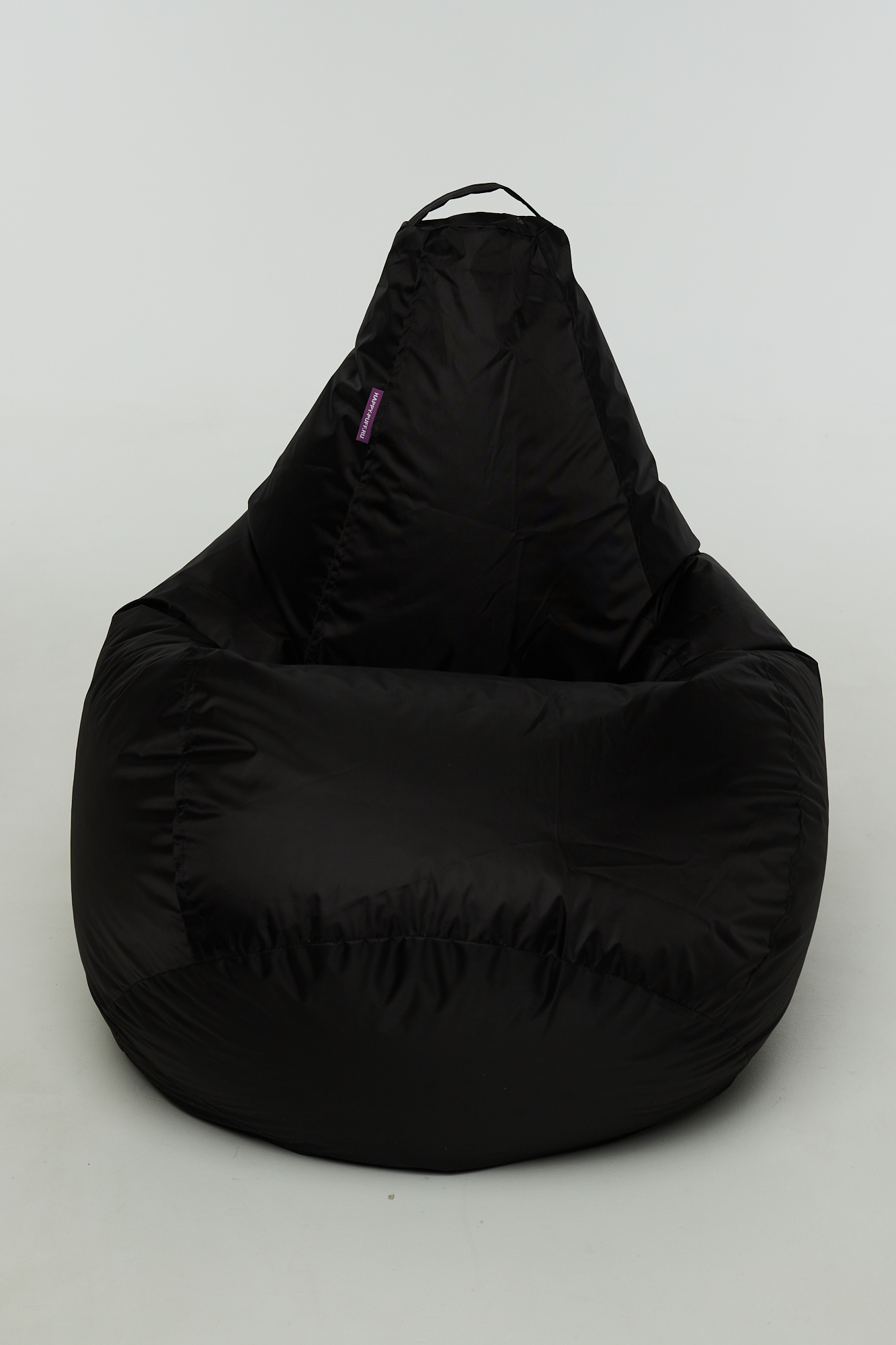 Кресло мешок Happy-puff груша XXL-Миди, оксфорд черный