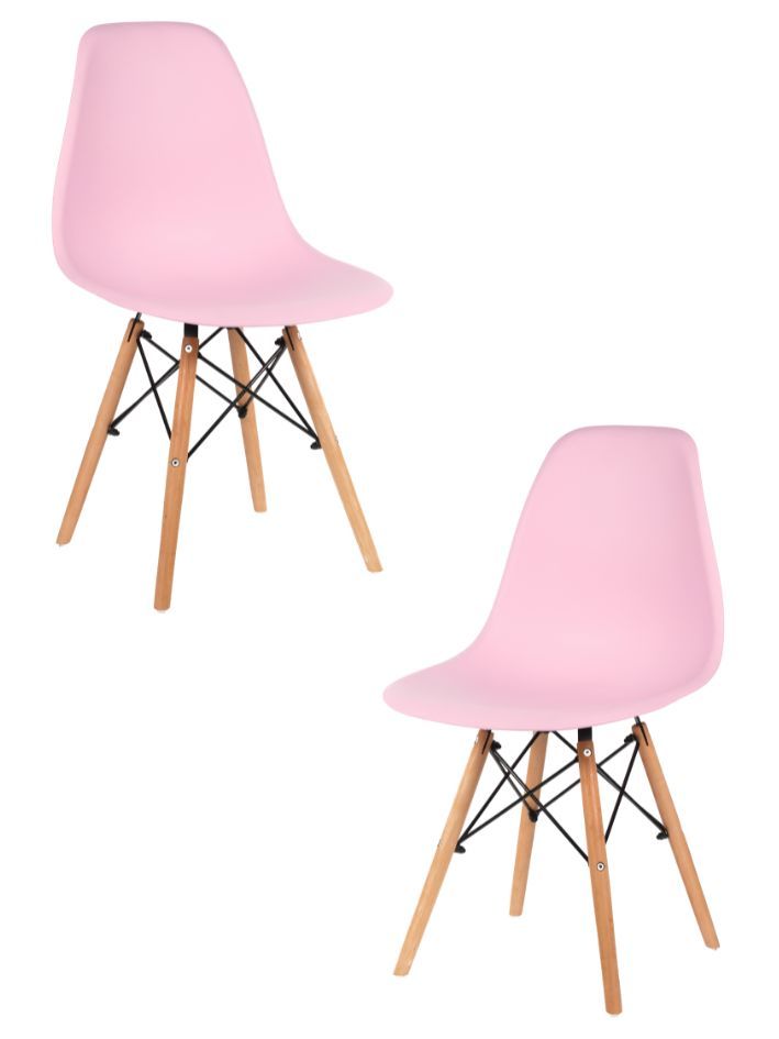 Стул для кухни СтулБержи EAMES DSW, деревянные ножки, 2 шт., фиолетовый