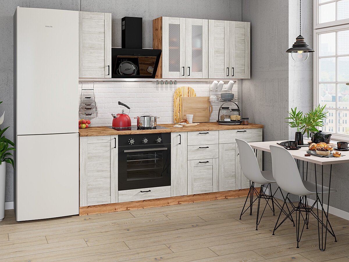 Кухонный гарнитур Vivat Лофт-07 Nordic Oak без столешницы