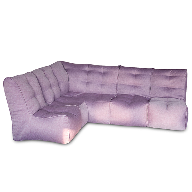 Бескаркасный модульный диван DreamBag Shape +3 one size, рогожка, Фиолетовый